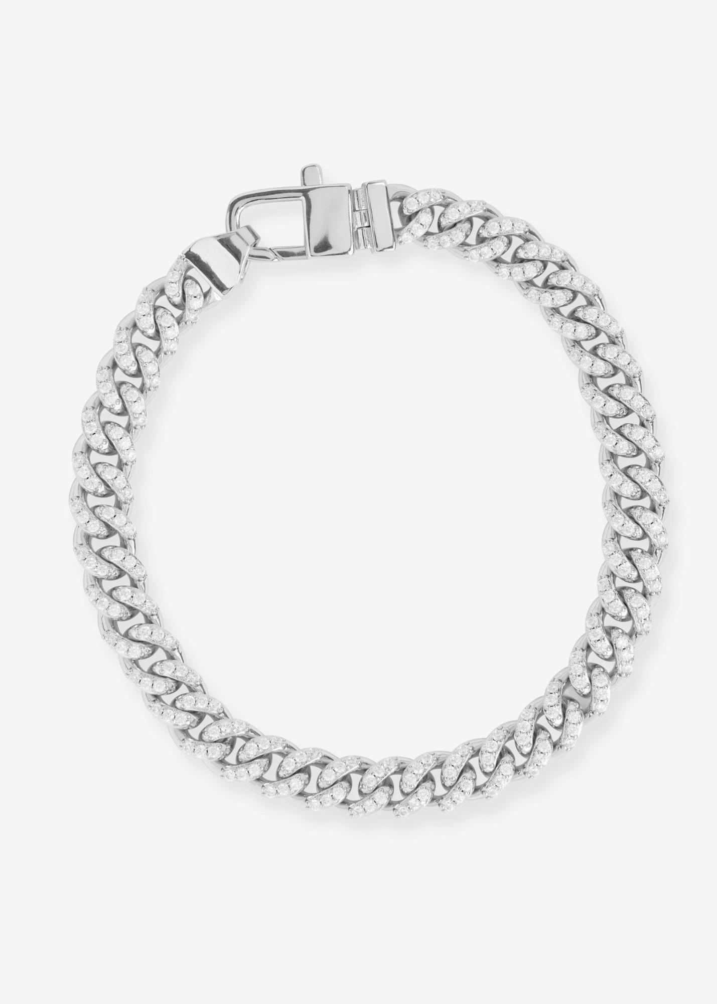 Melinda Maria Silver Pave Julian Cuban Chain Bracelet – June & Beyond ...