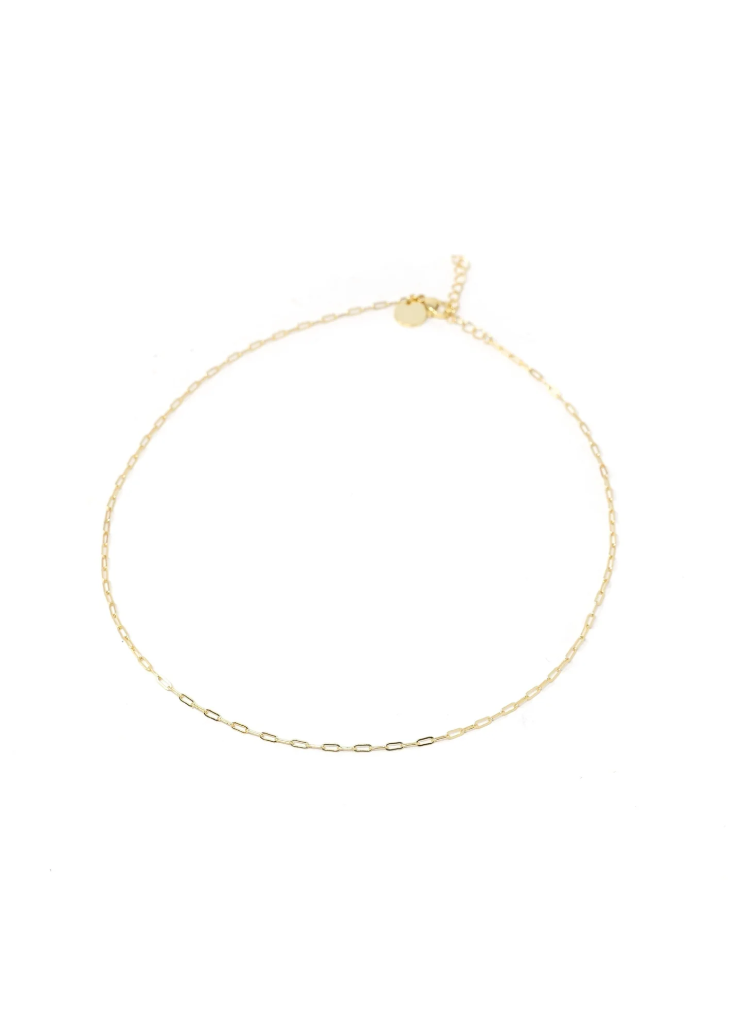 Mini Paperclip Chain Necklace in Gold – June & Beyond Boutique